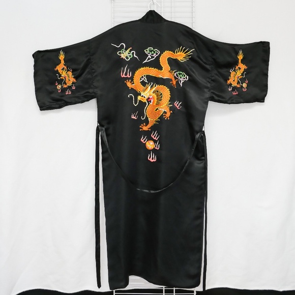 Golden Dragon | Kimonos & Yukatas | Golden Dragon Hand Embroidered Silk ...